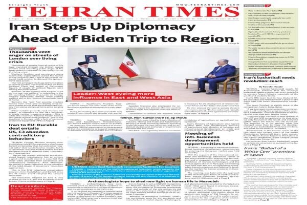 Mehr News Agency - Front pages of Iran’s English dailies on June 20