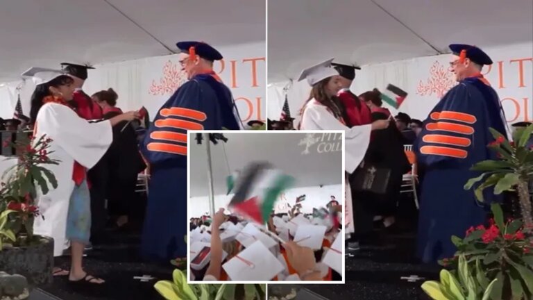 VIDEO: Pitzer students presented Palestine flags to president - Mehr ...